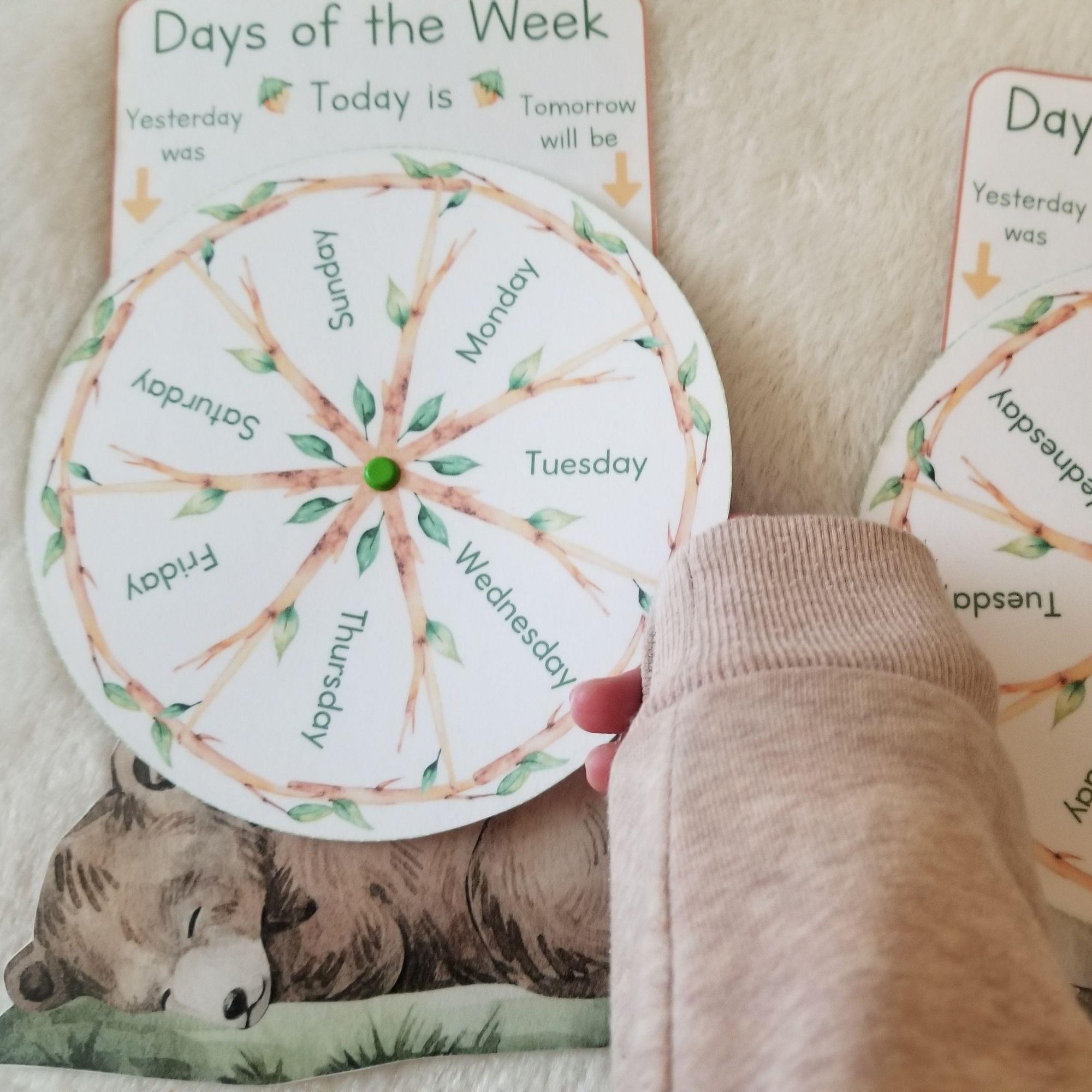 Days of the Week Circle Time Calendar Wheels, Preschool Morning Time ...