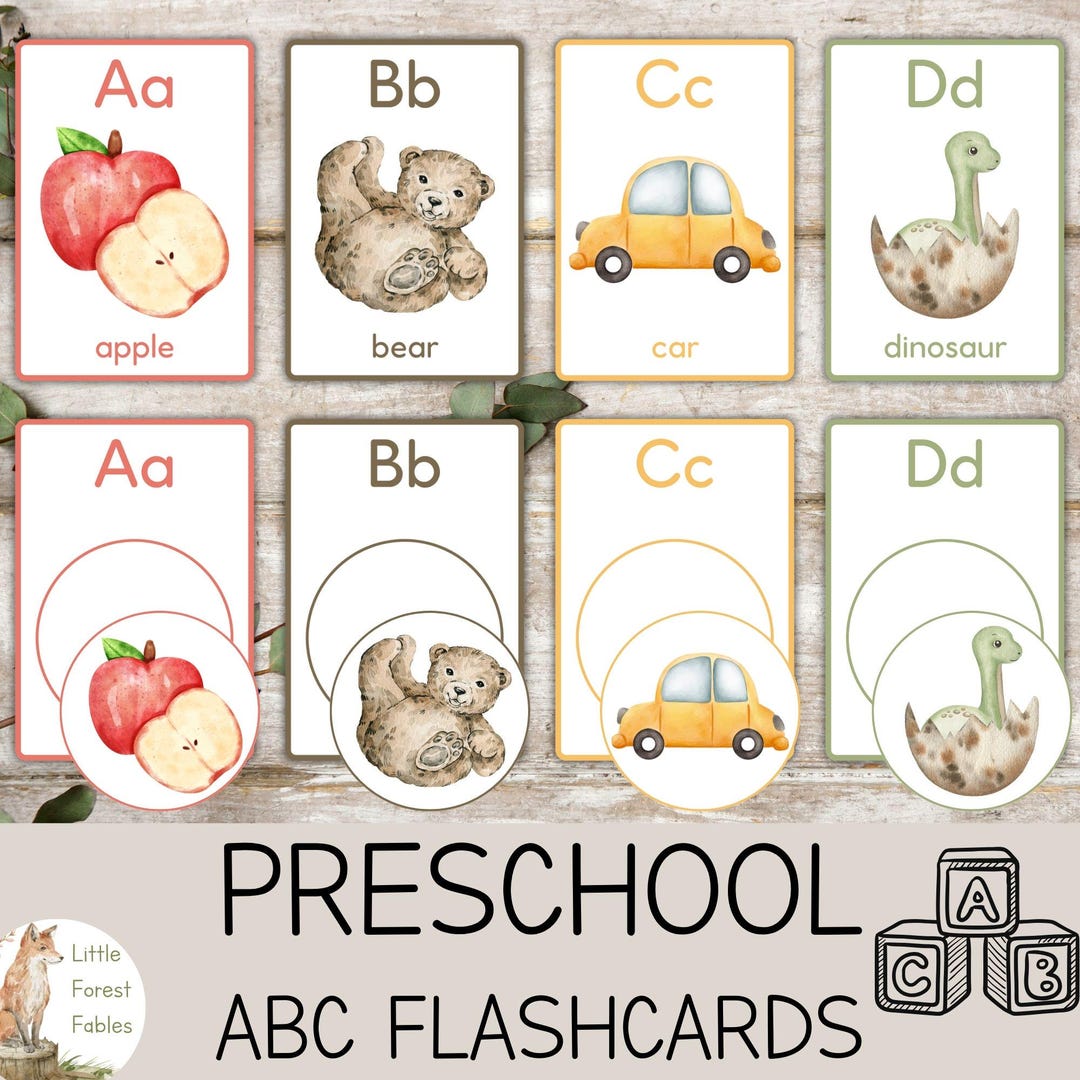 Alphabet Flashcards for Preschool, Alphabet Letter Flash Cards for Kids ...