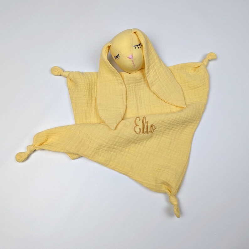 Personalized Bunny Comforter Soft Sleeping Toy Organic - Etsy