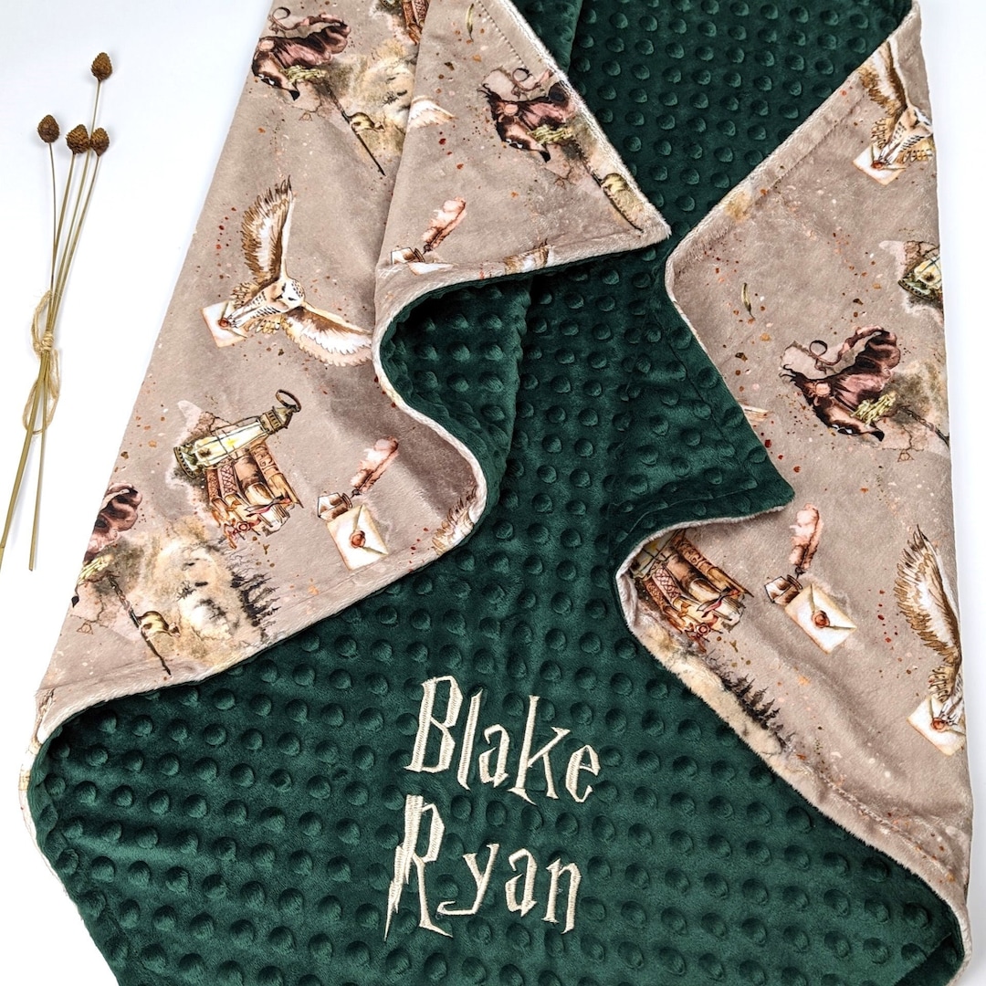 Baby Wizard Blanket, Personalized Baby Blanket, Magic Owl Blanket ...