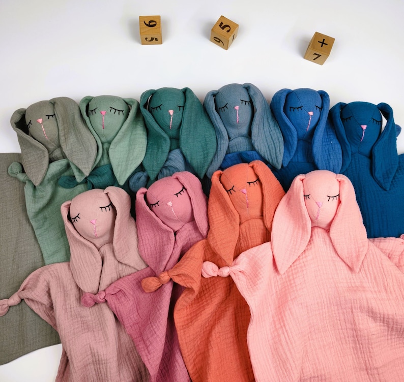 Personalized Bunny Comforter Soft Sleeping Toy Organic - Etsy