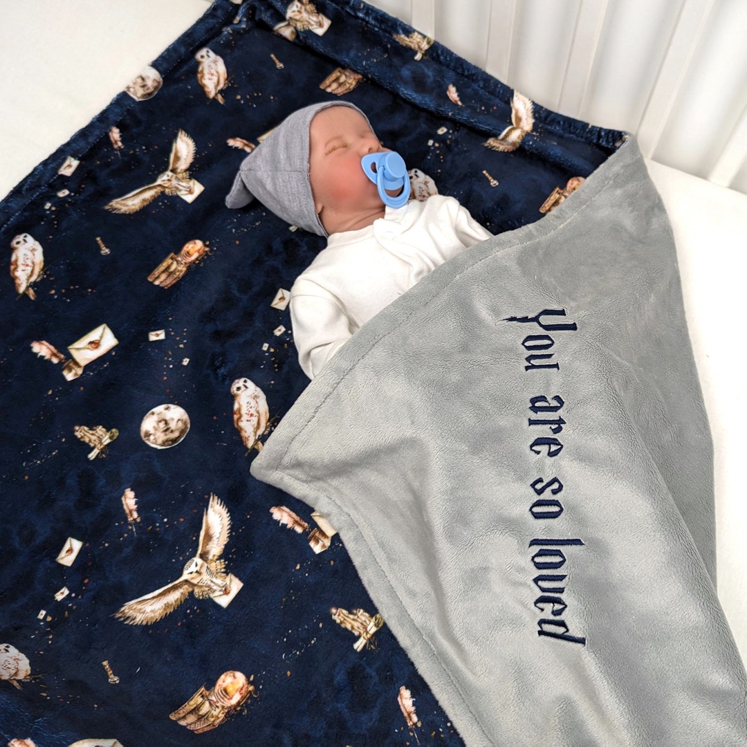 Personalized Baby Blanket, Little Wizard Gift, Customized Hp Wizard ...