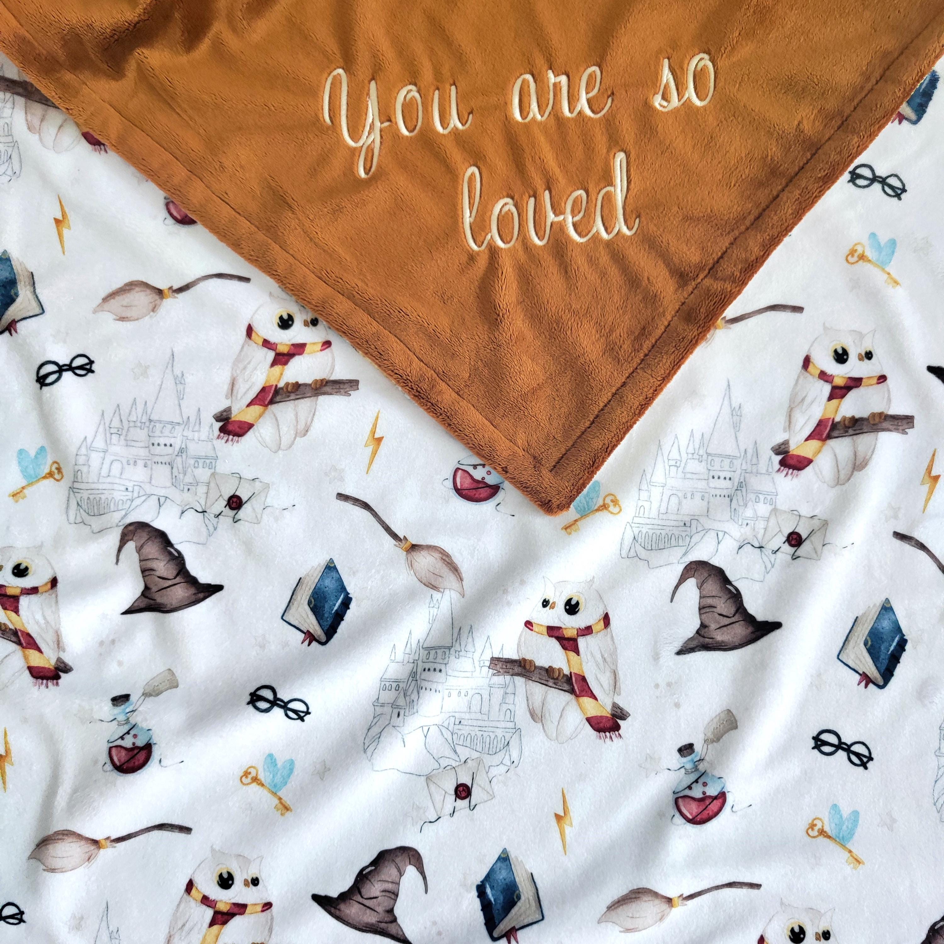 Personalized Wizard Blanket, Custom Little Wizard Swaddle, School of ...