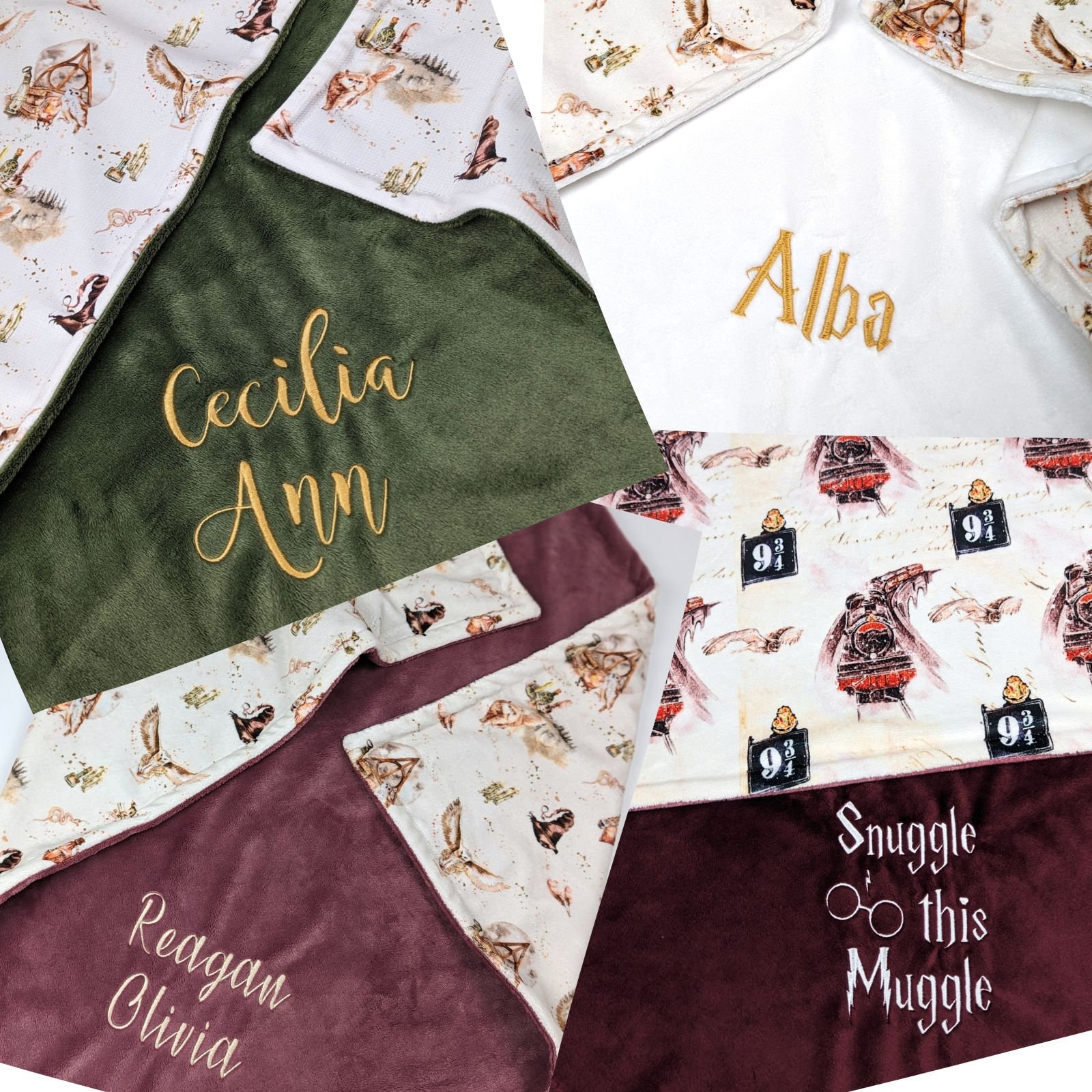 Personalized Wizard Blanket, Custom Little Wizard Swaddle, School of ...