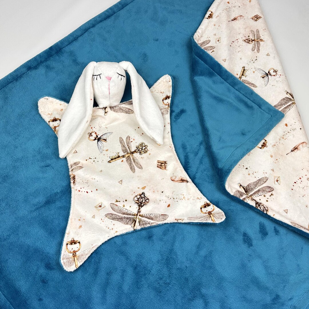 Magic Keys Baby Blanket and Bunny Comforter, Personalized Baby Blanket ...