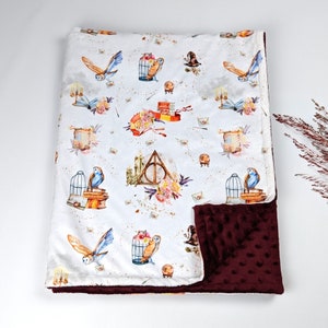 Little Wizard, Magic Owl Blanket, Personalized Baby Blanket, Baby ...