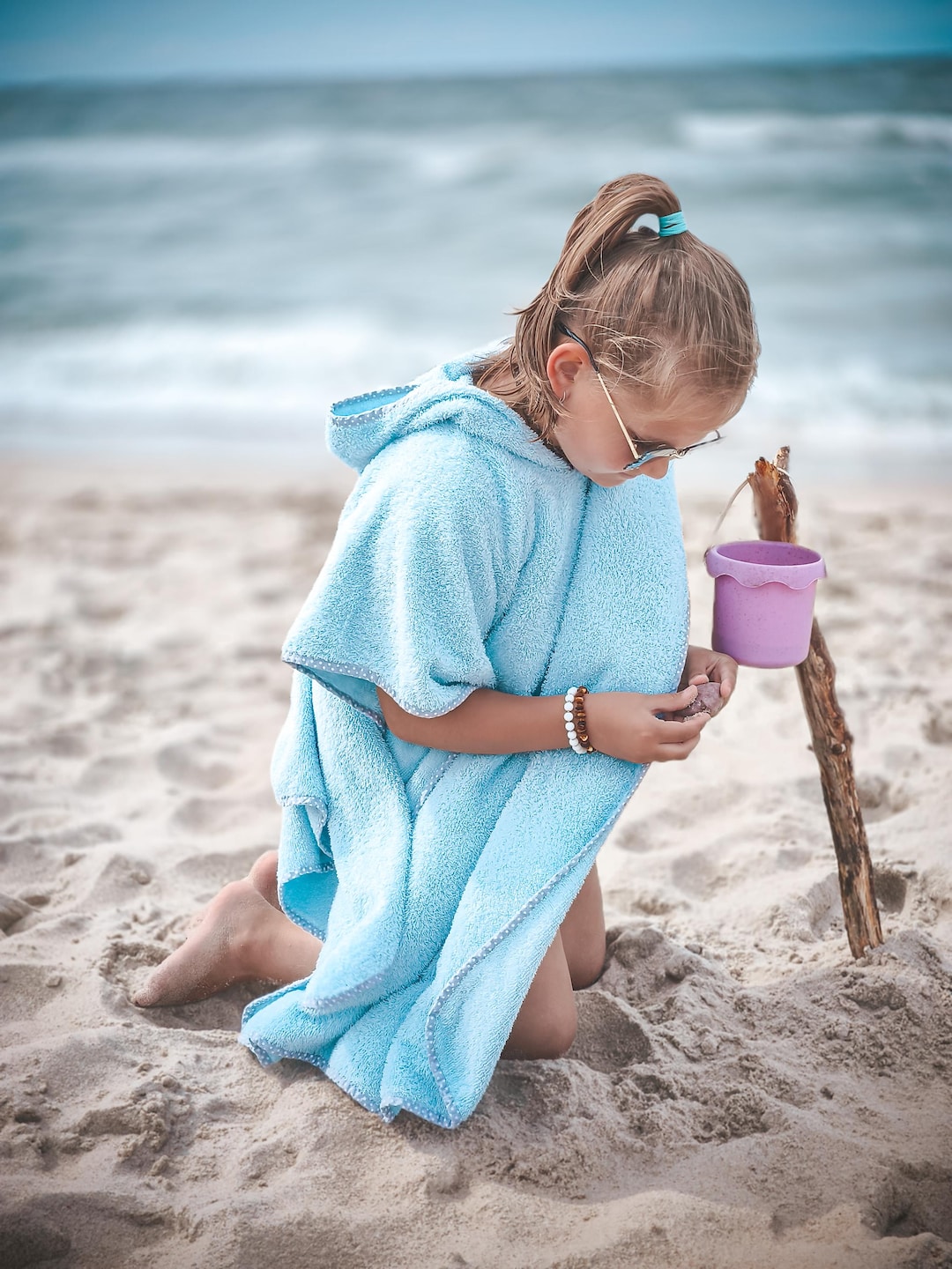 Personalized Hooded Poncho, Customized Hooded Baby Towel, Beach Hooded ...