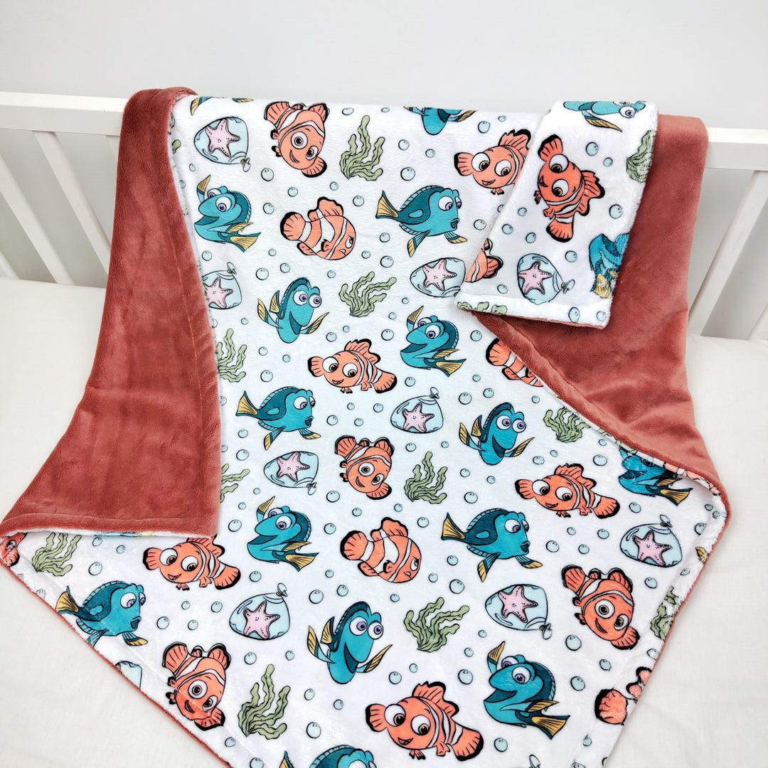 Clown Fish Baby Blanket, Personalized Gift, Monogrammed Gift, Custom ...