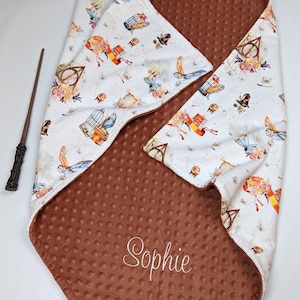 Little Wizard, Magic Owl Blanket, Personalized Baby Blanket, Baby ...