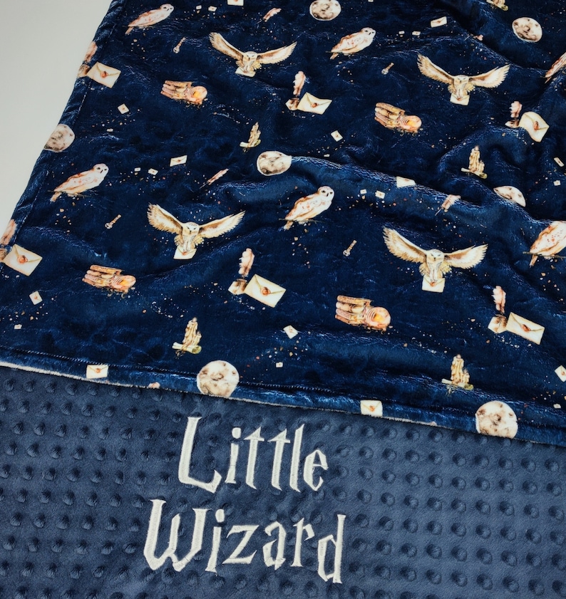 Little Wizard Magic Owl Blanket Personalized Baby Blanket - Etsy