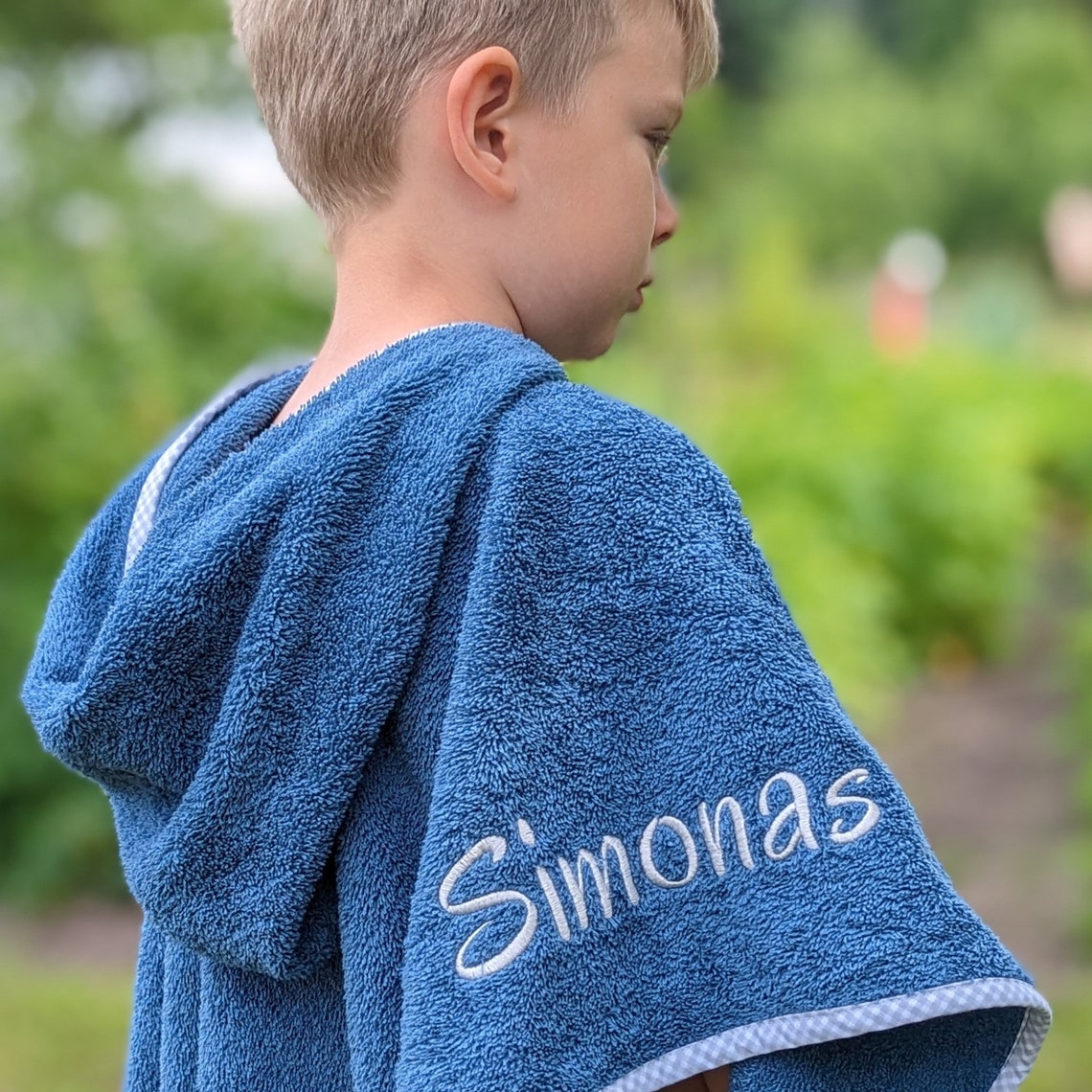 Personalized Hooded Poncho, Customized Hooded Baby Towel, Beach Hooded ...