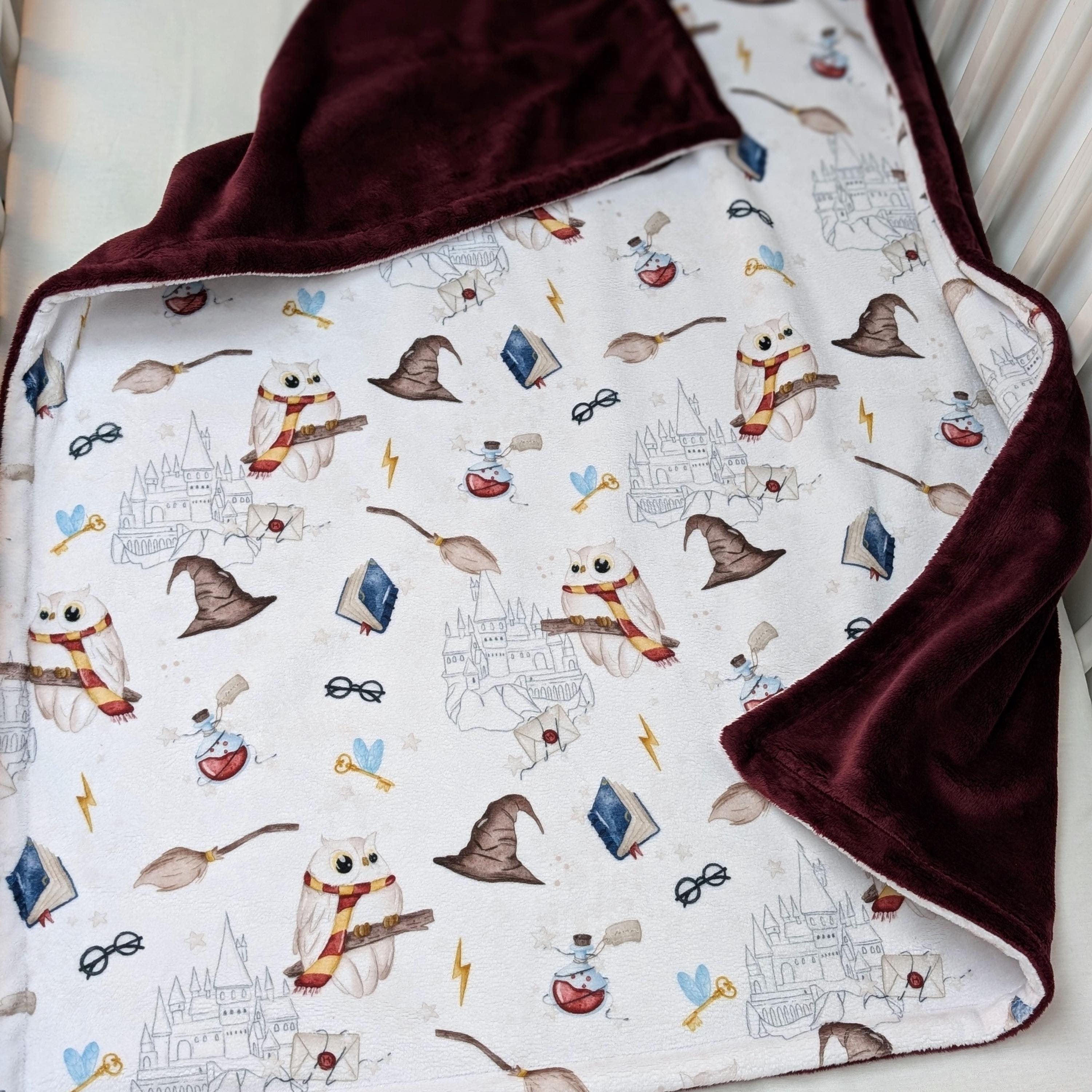 Personalized Wizard Blanket, Custom Little Wizard Swaddle, School of ...