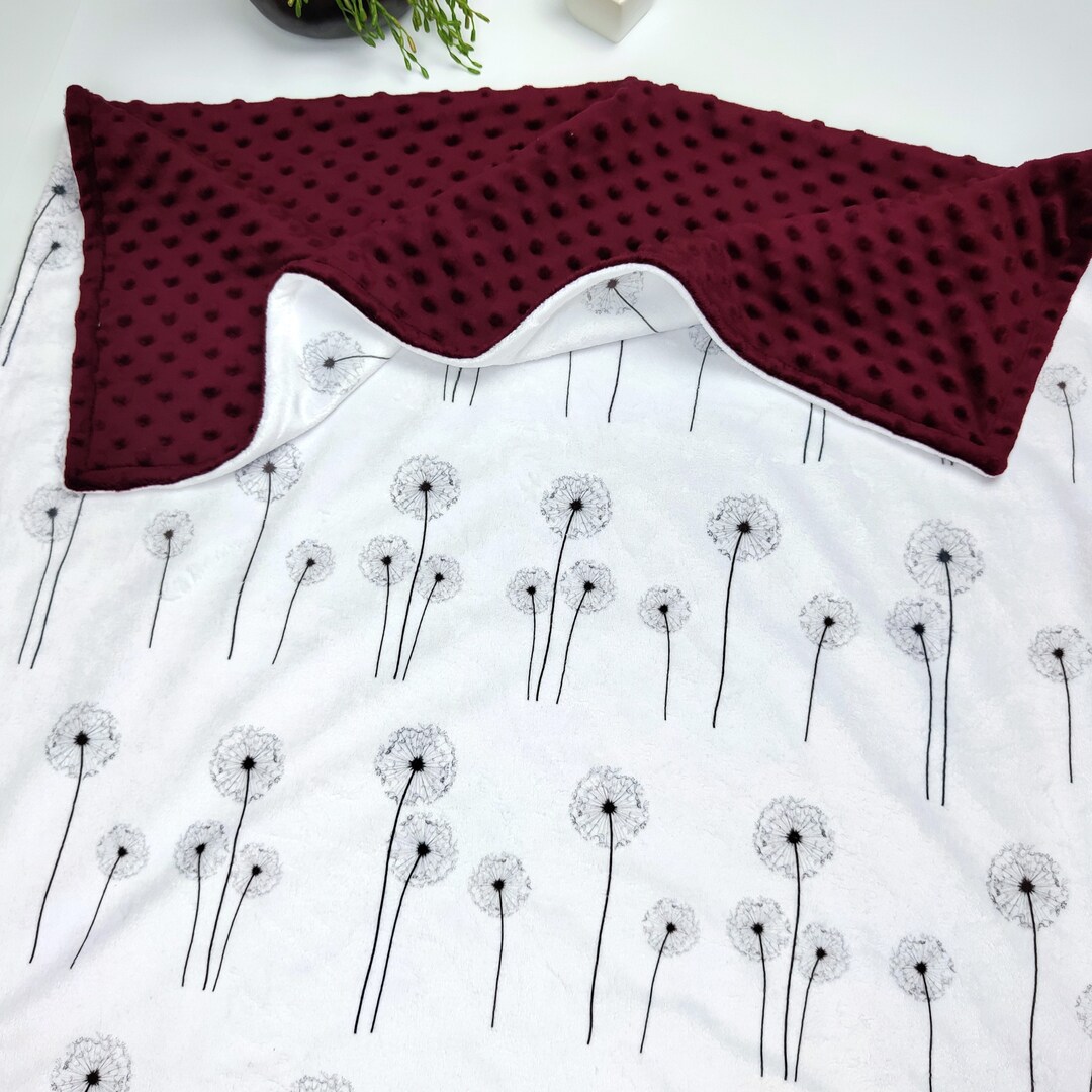 Dandelion Personalized Baby Blanket, Customized Minky Swaddle, Newborn ...