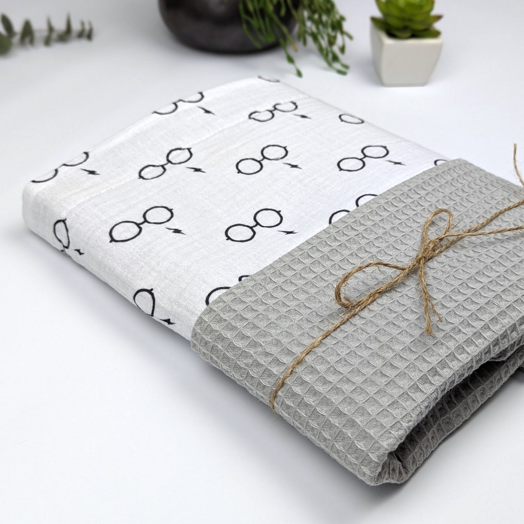 Wizard Glasses and Bolts, Double Gauze Waffle Blanket, School of ...