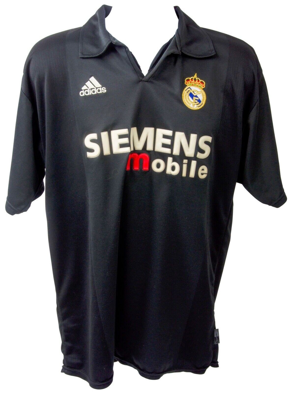Maillot extérieur noir du Real Madrid 2002 signé Ronaldo Nazario R9 ...