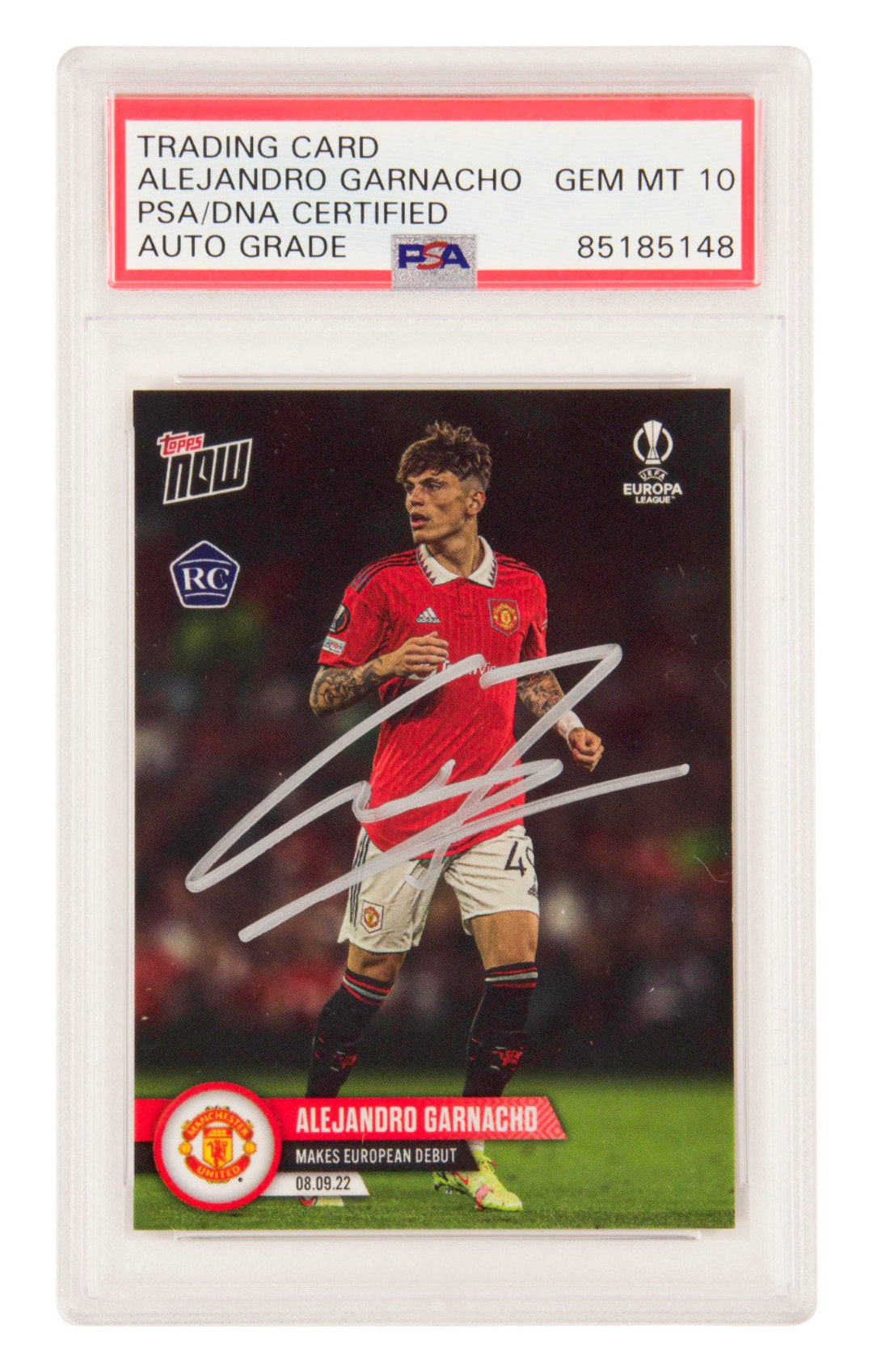 Alejandro Garnacho Signed 2022-23 Topps Now Debut Rookie Card PSA 10 - Etsy