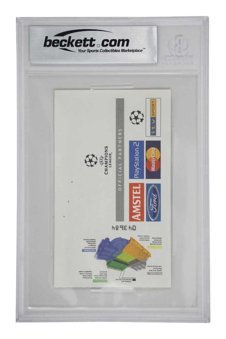 Ronaldo Nazario Signed 2003 UCL Ticket R9 Hat Trick Vs Man Utd BGS ...