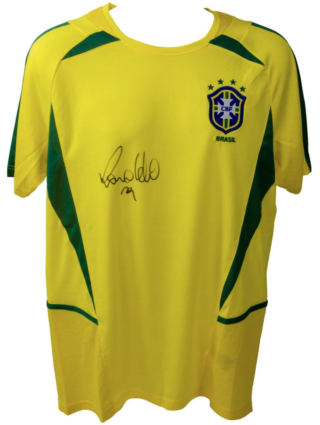 Ronaldo Nazario R9 Signed 2002 Brazil National Team Home Jersey Beckett ...