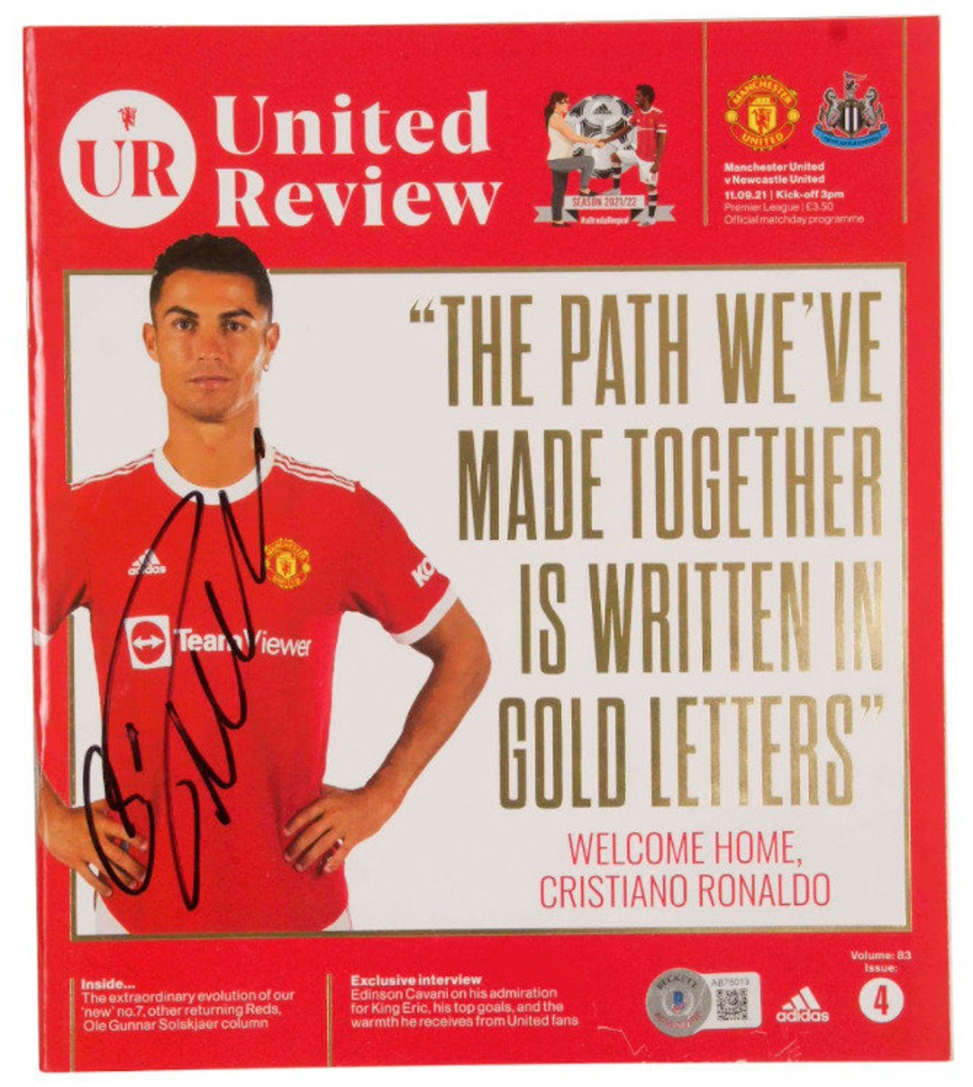 Cristiano Ronaldo Signed 2021/22 Manchester United Review Program ...