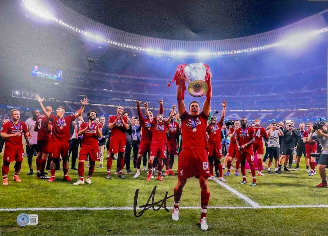 Trent Alexander Arnold Signed Champions League Trophy Photograph ...