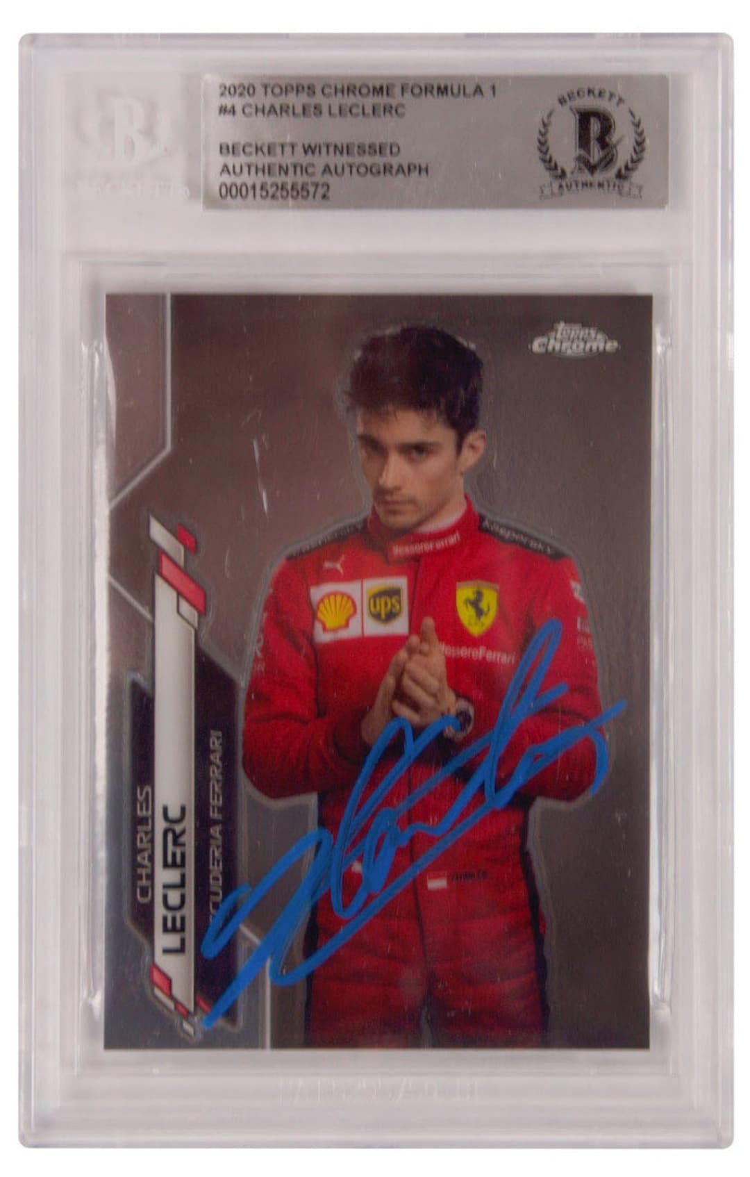 Charles Leclerc Signed 2020 Topps Chrome Formula 1 Card 4 BGS AUTHENTIC ...