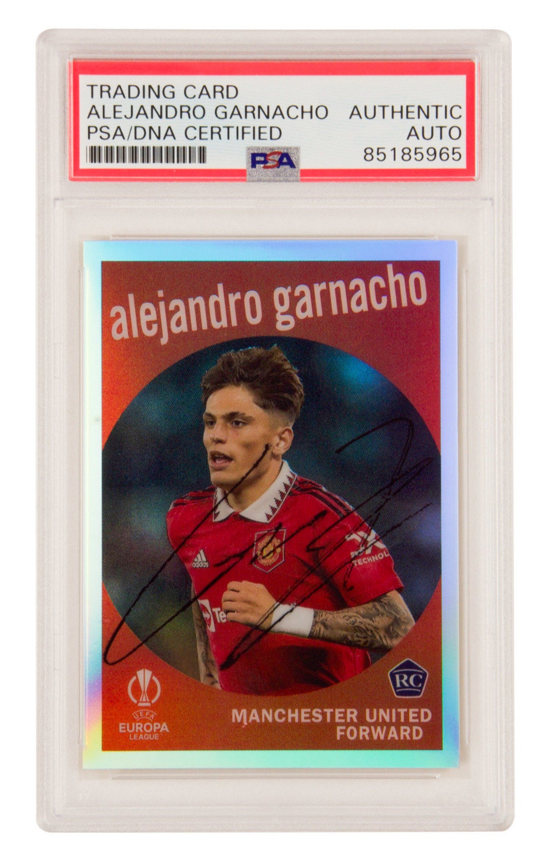 Alejandro Garnacho Signed Topps UCC Chrome Rookie Soccer Card PSA ...