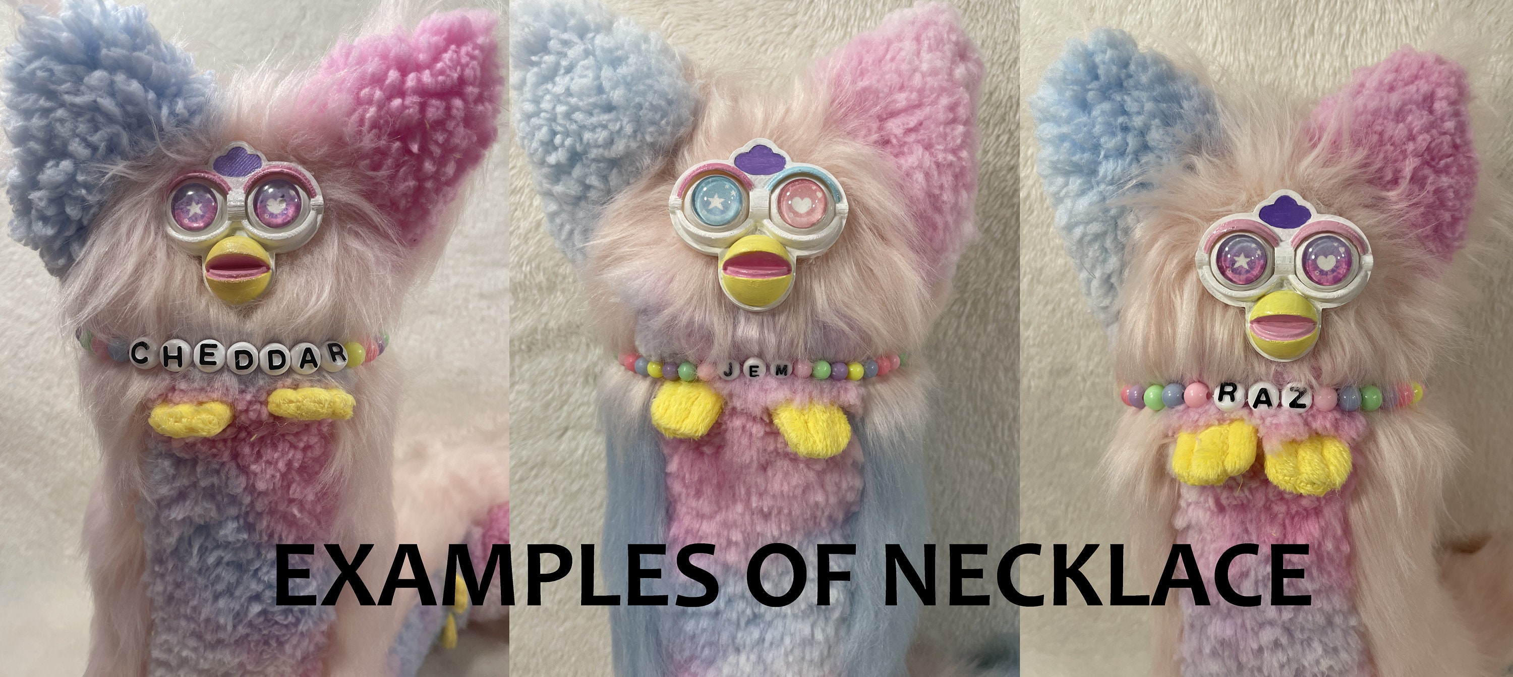 4.5ft Long Furby Pink and Blue Pastel Centipede - Etsy