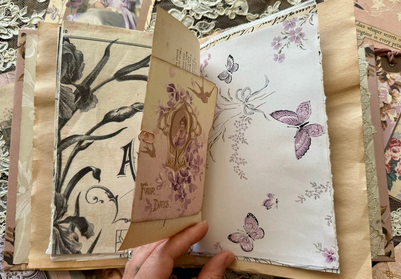 Elegant Junk Journal Scrapbook Memory Album - Etsy