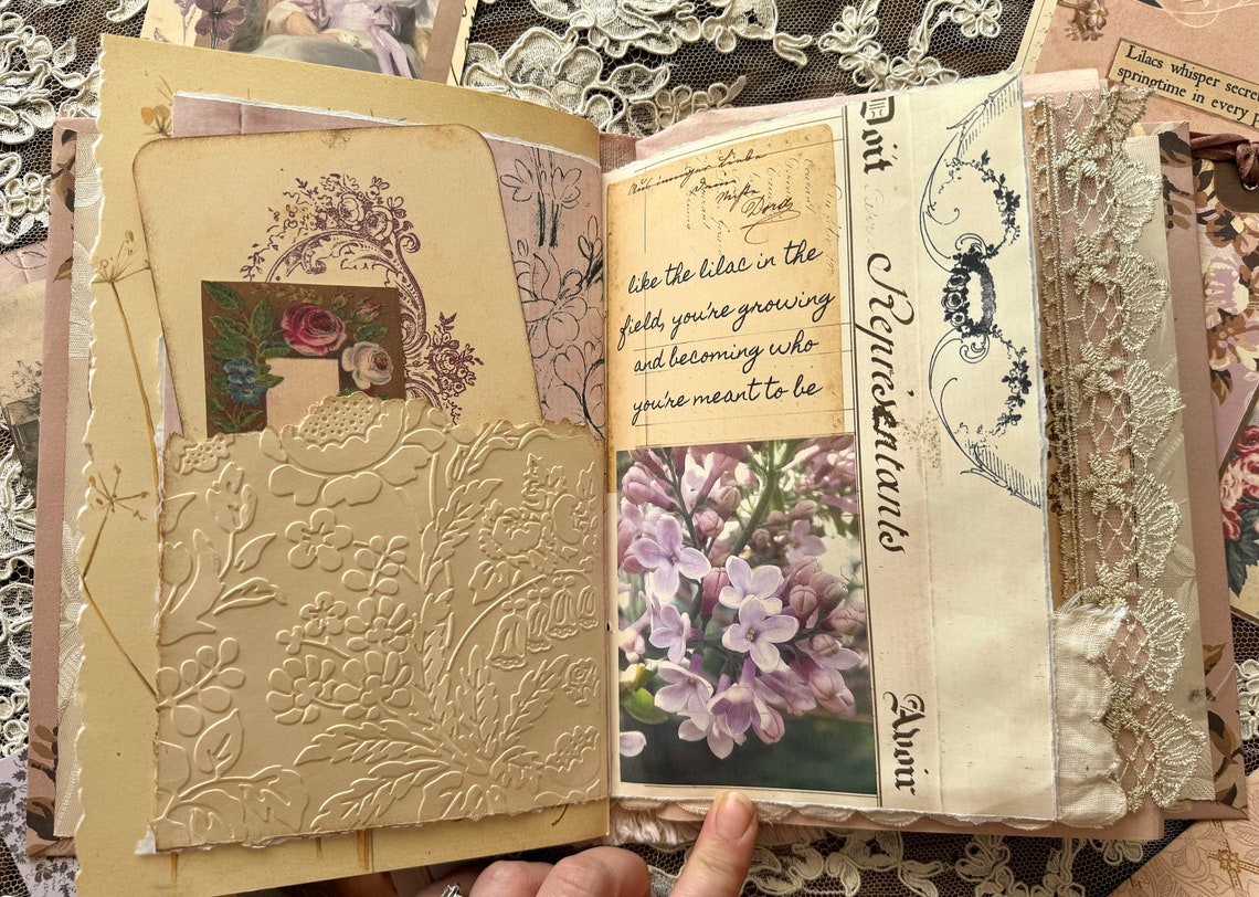 Elegant Junk Journal Scrapbook Memory Album - Etsy