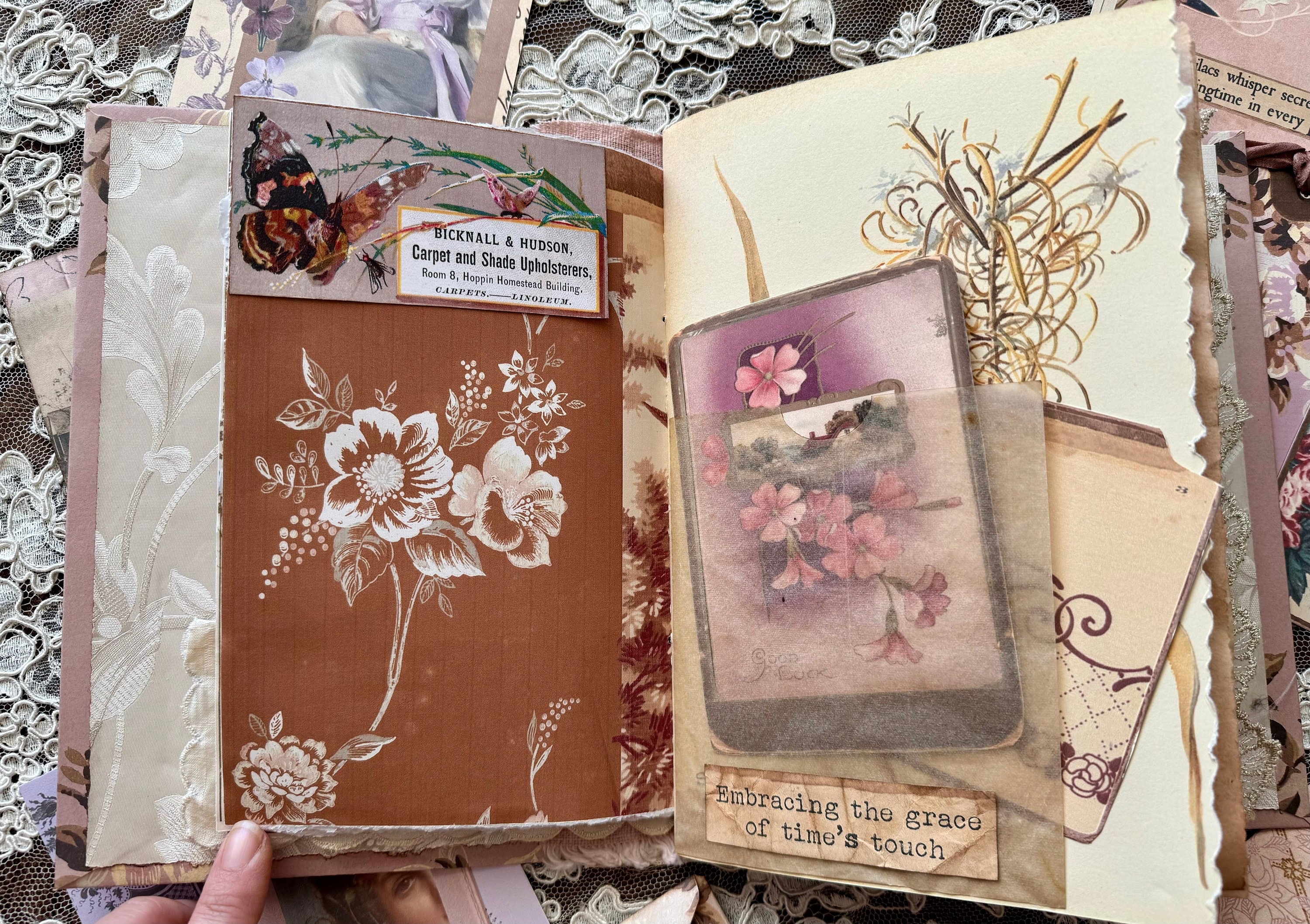 Elegant Junk Journal Scrapbook Memory Album - Etsy