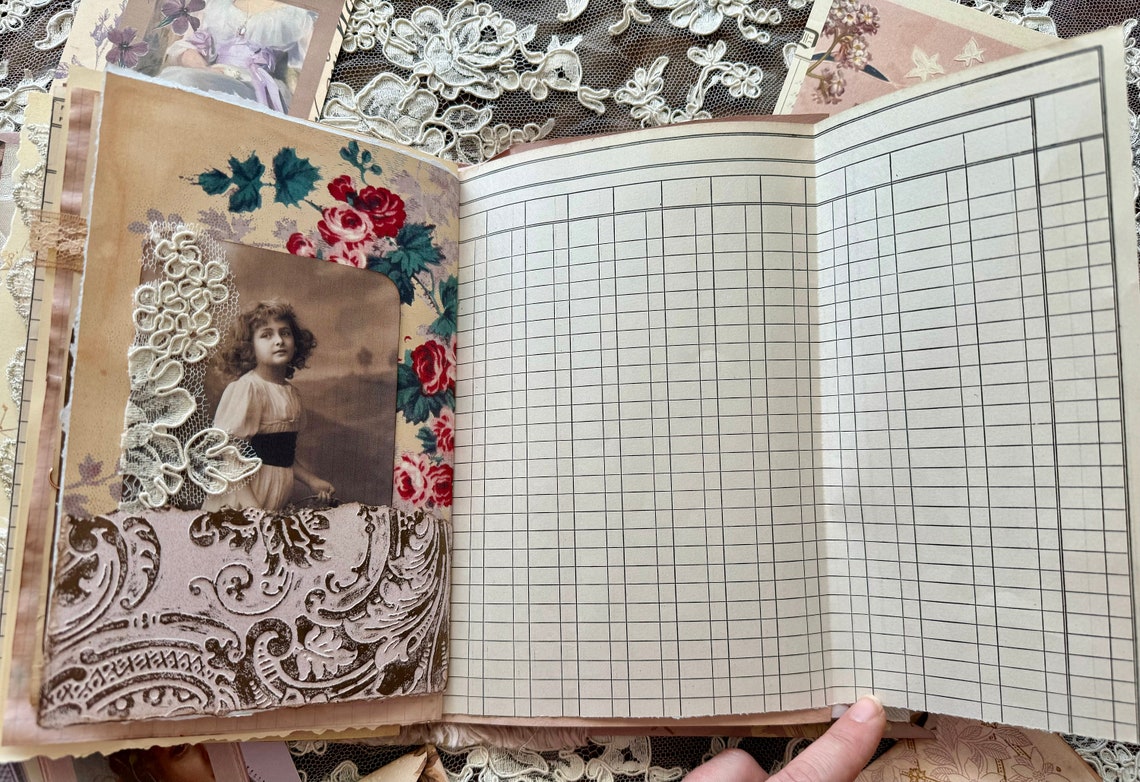 Elegant Junk Journal Scrapbook Memory Album - Etsy