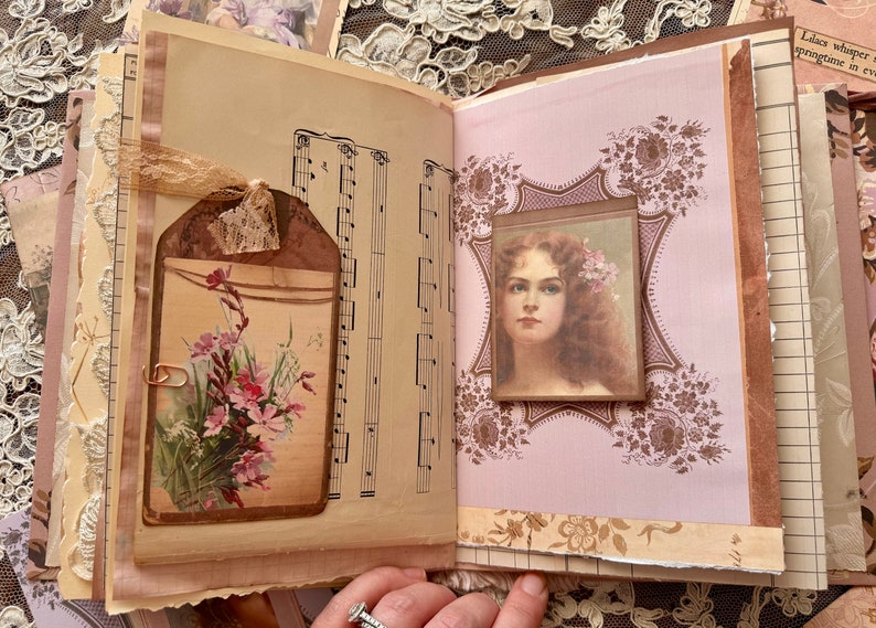 Elegant Junk Journal Scrapbook Memory Album - Etsy