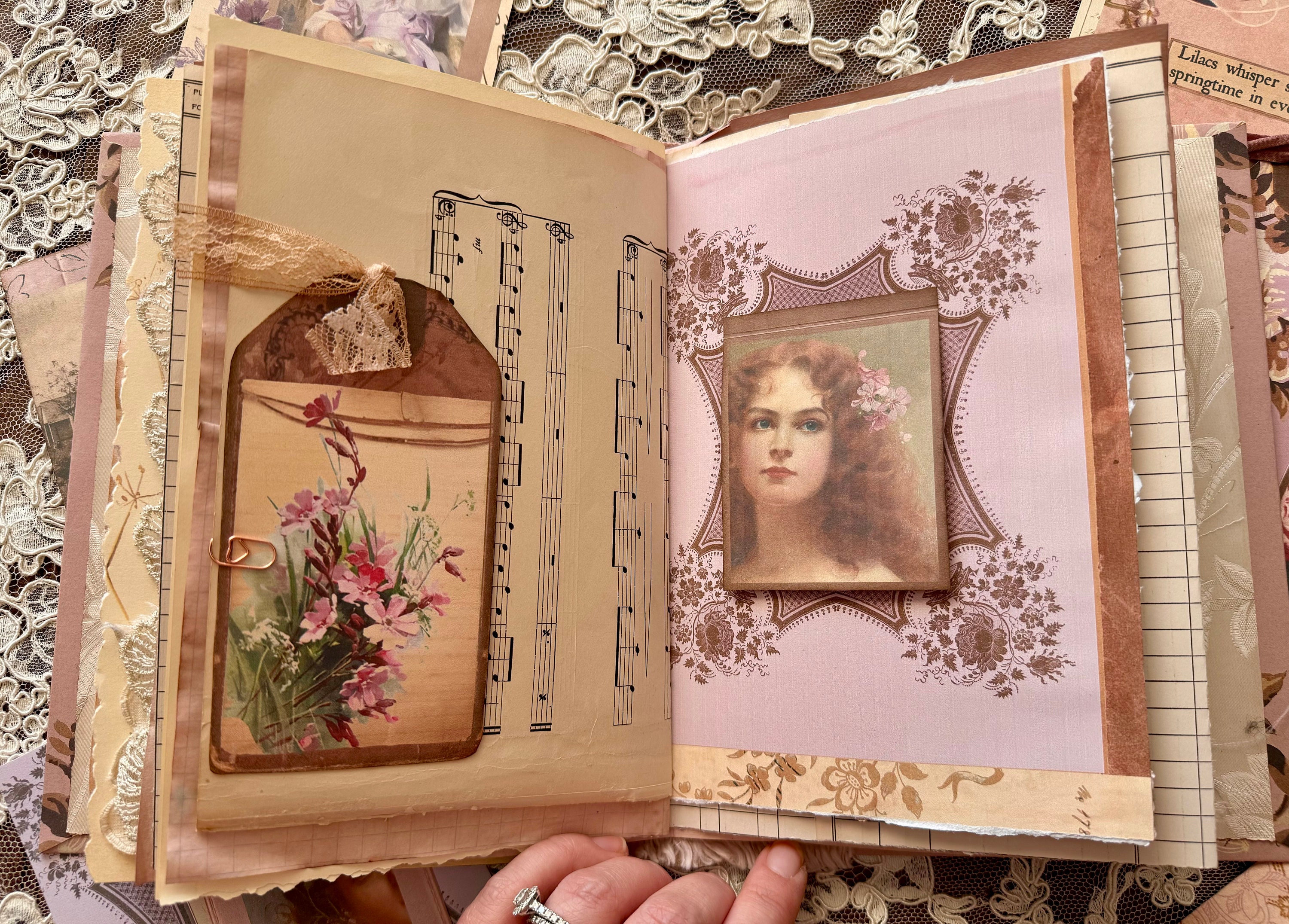 Elegant Junk Journal Scrapbook Memory Album - Etsy