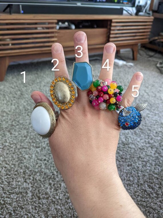 Assorted Fabulous Ridiculous Costume Statement Rings all - Etsy