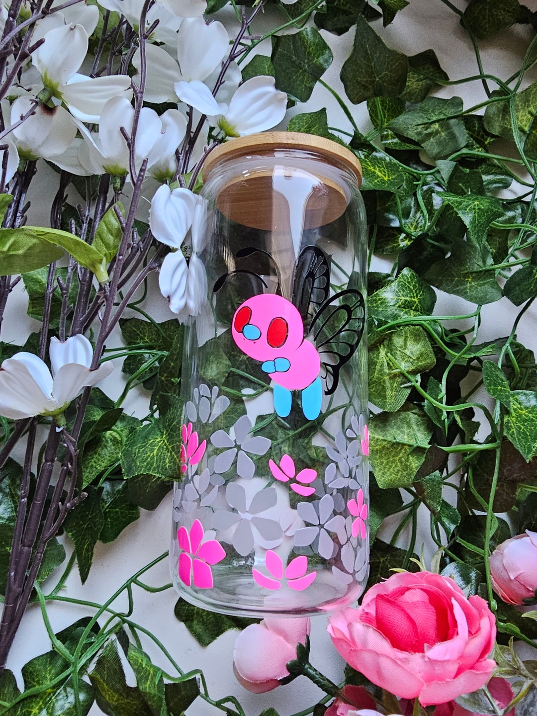 Pokemon Color Changing Butterfree Glass Beer Can Cup 20 Oz or 16 Oz ...