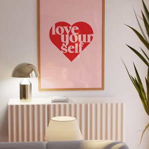 Love Yourself Poster Quote Print Affirmational Art - Etsy Australia
