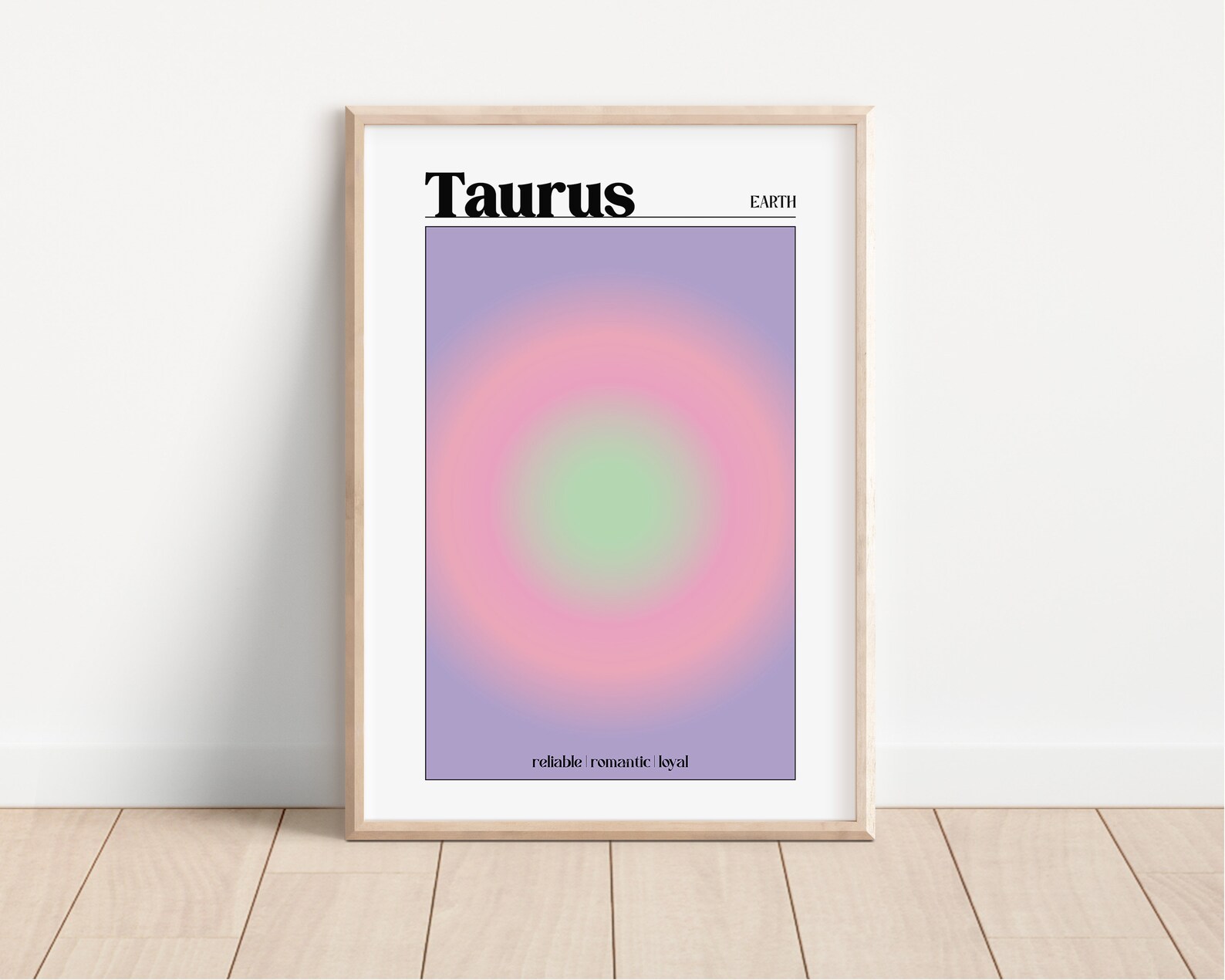 TAURUS Spiritual Wall Art Gradient Print Star Sign Art - Etsy