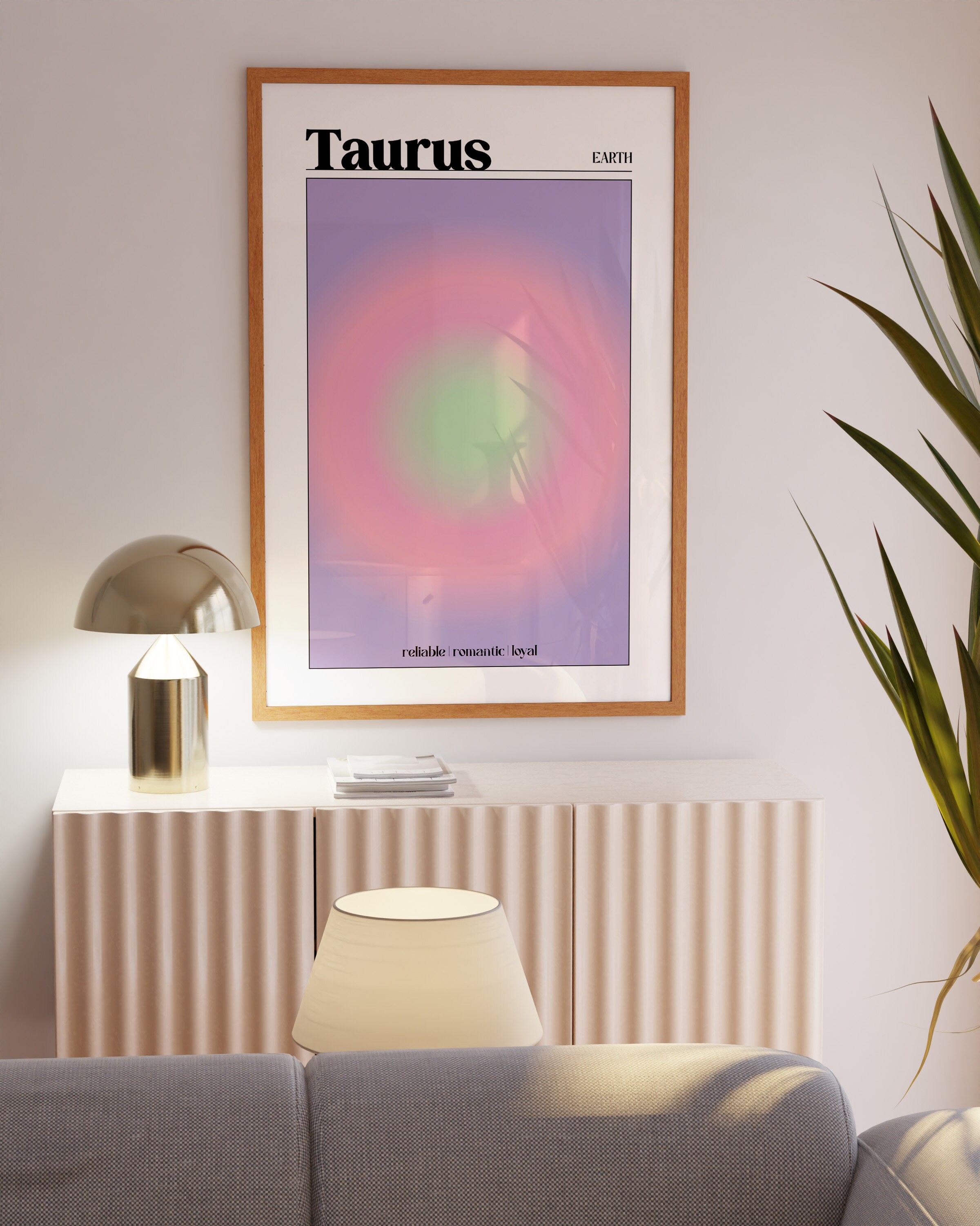 TAURUS Spiritual Wall Art Gradient Print Star Sign Art - Etsy