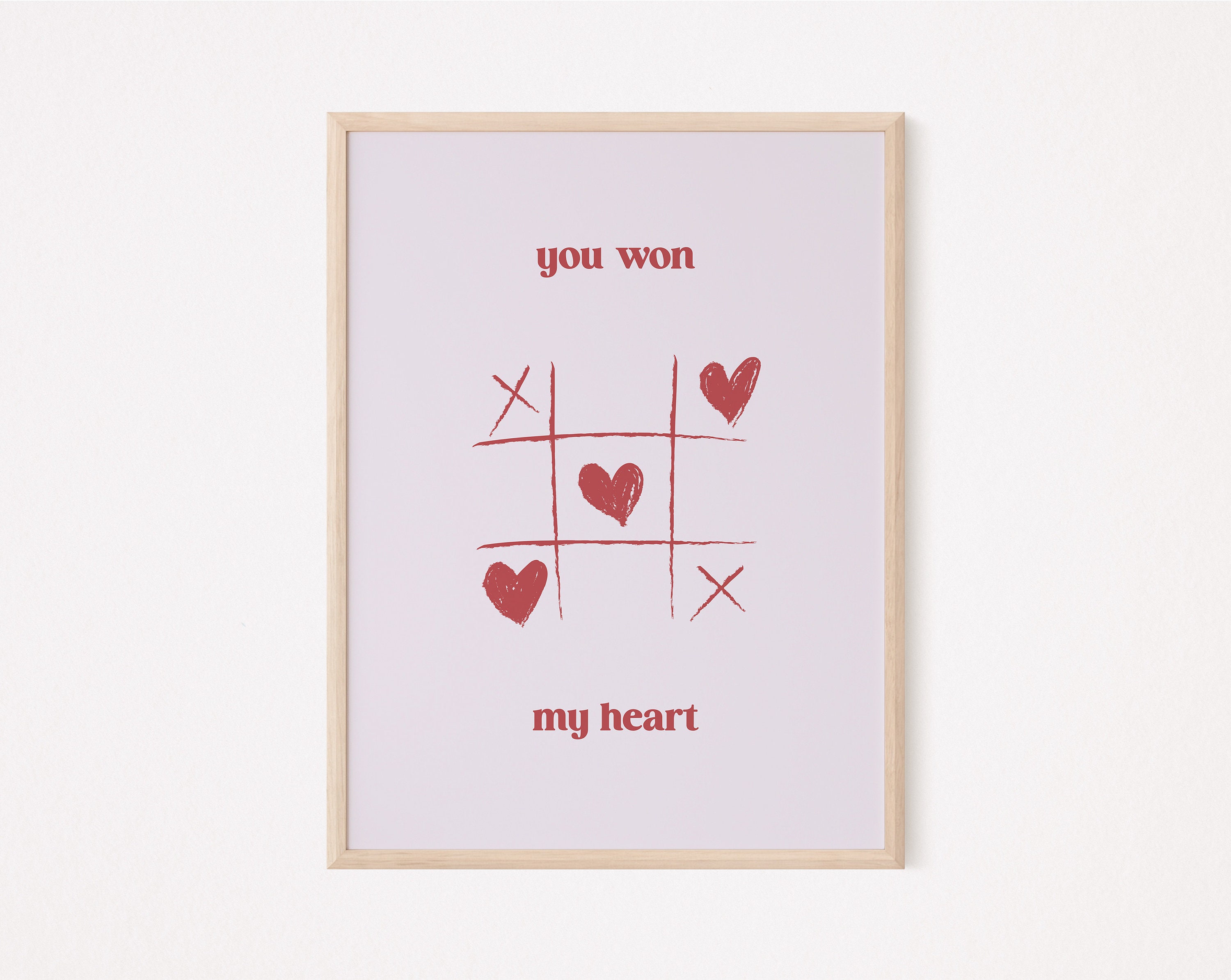 You Won My Heart Poster Aesthetic Valentines Print - Etsy UK