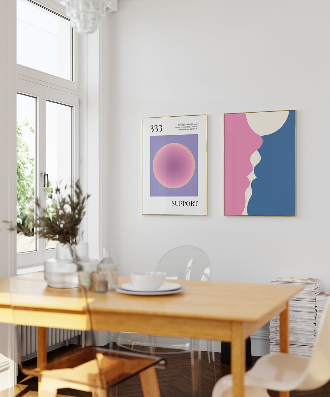 333 Angel Number Poster, Spiritual Poster, Gradient Print, Positive ...
