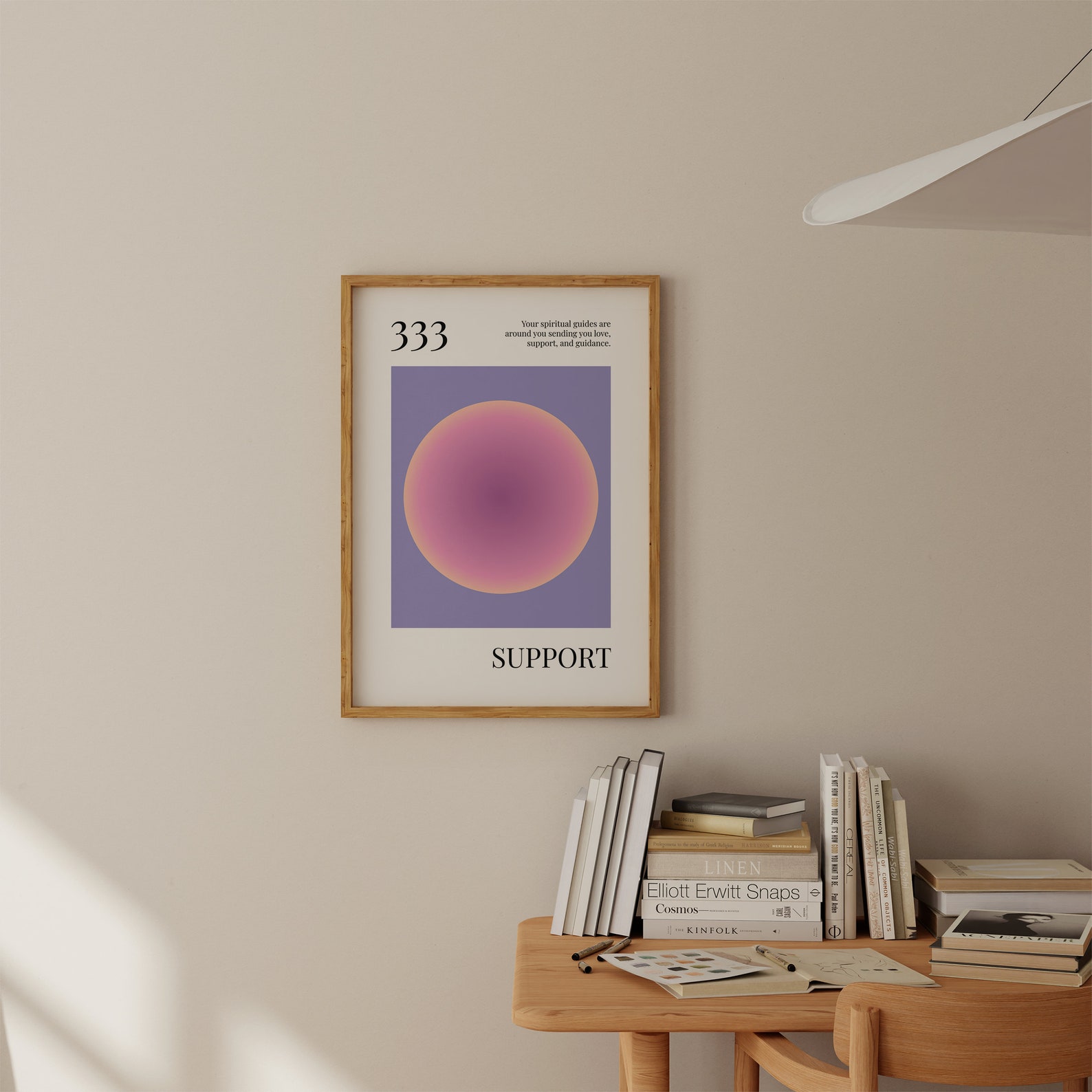 333 Angel Number Poster, Spiritual Poster, Gradient Print, Positive ...