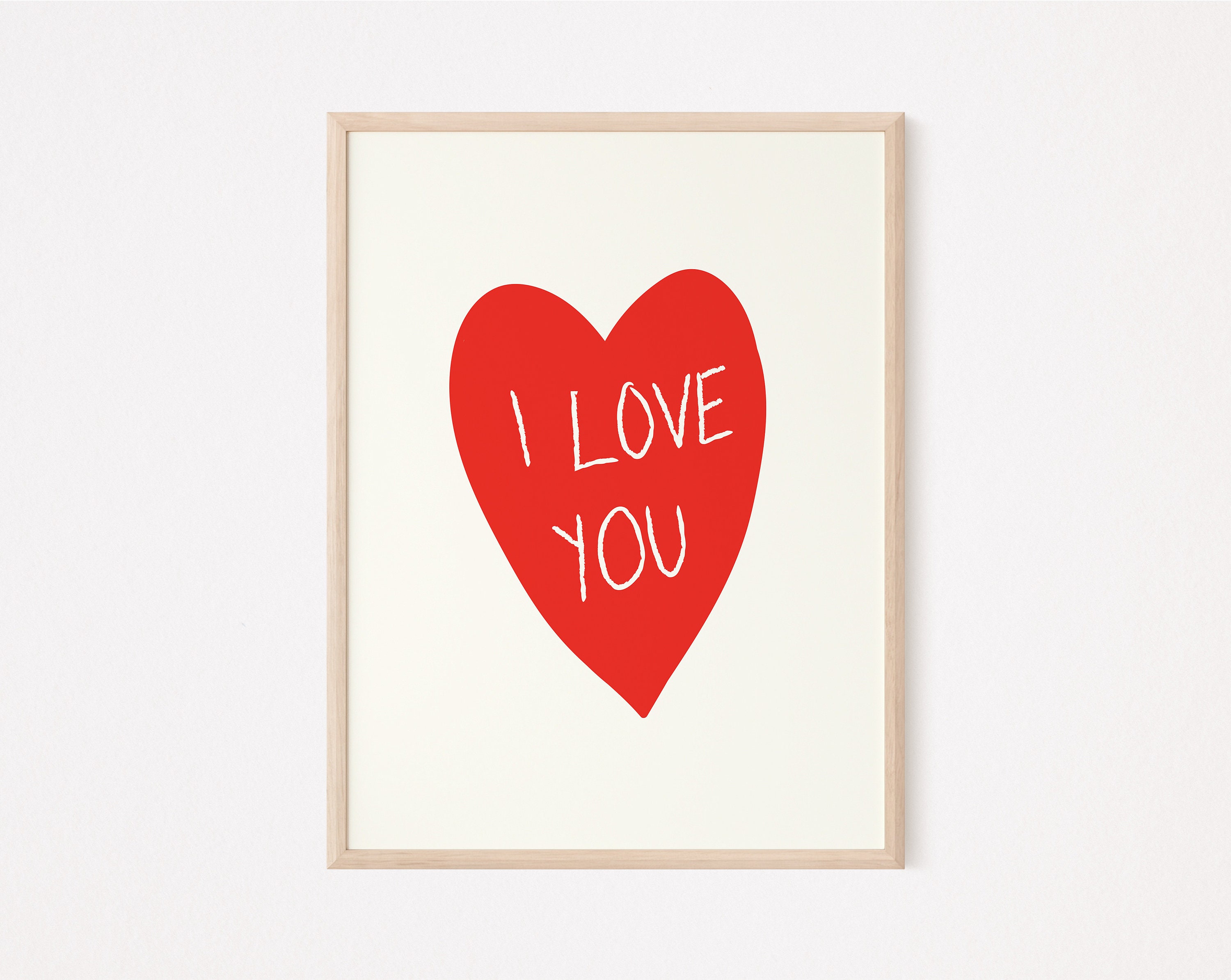 I Love You Poster, Heart Poster, Love, Valentines Day Printable ...