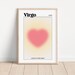 Virgo Aura Pink Zodiac Poster, Horoscope Art, Gradient Art, Astrology ...