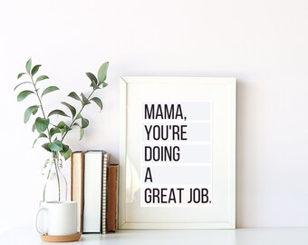 Mama, You're Doing a Great Fcking Job Single Card Funny Friendship Card ...