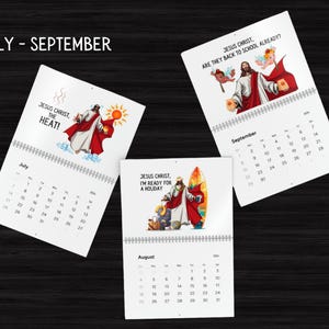 FUNNY WALL CALENDAR Monthly Calendar 2025 Jesus Christ Parody Christmas ...