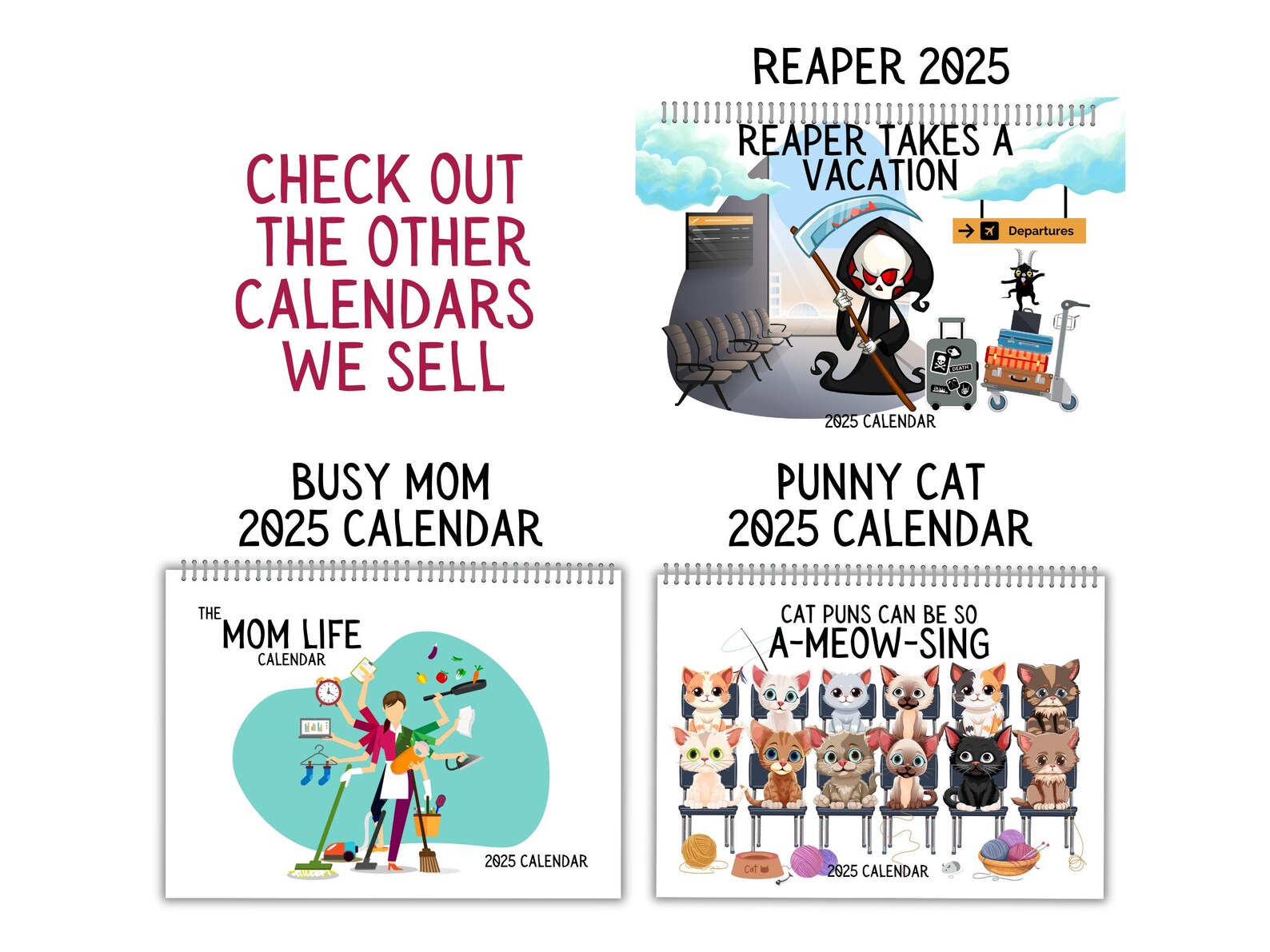 FUNNY WALL CALENDAR Monthly Calendar 2025 Jesus Christ Parody Christmas ...