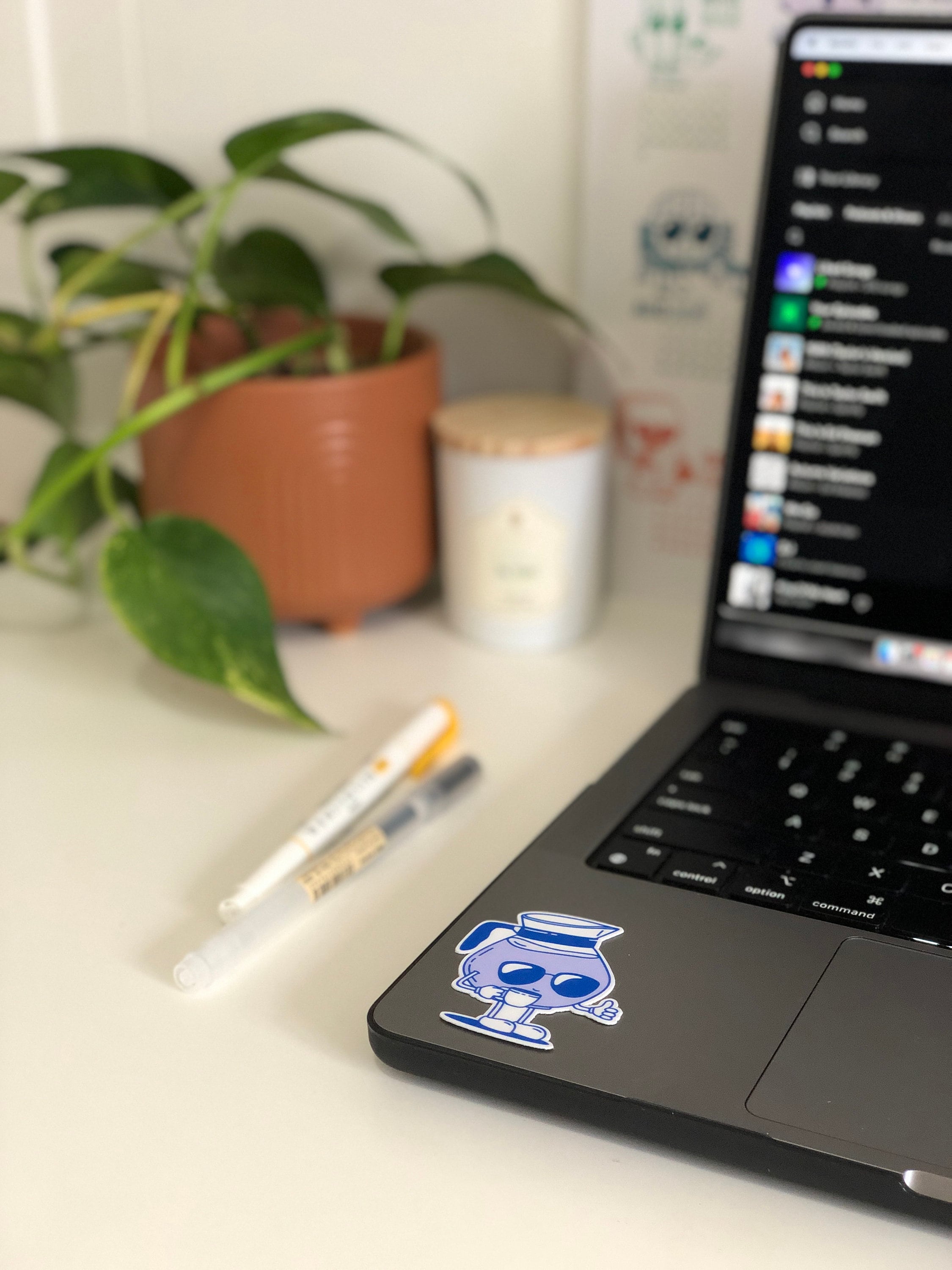 Retro Character Coffee Vinyl Sticker Laptop Sticker Coffee Pot ...