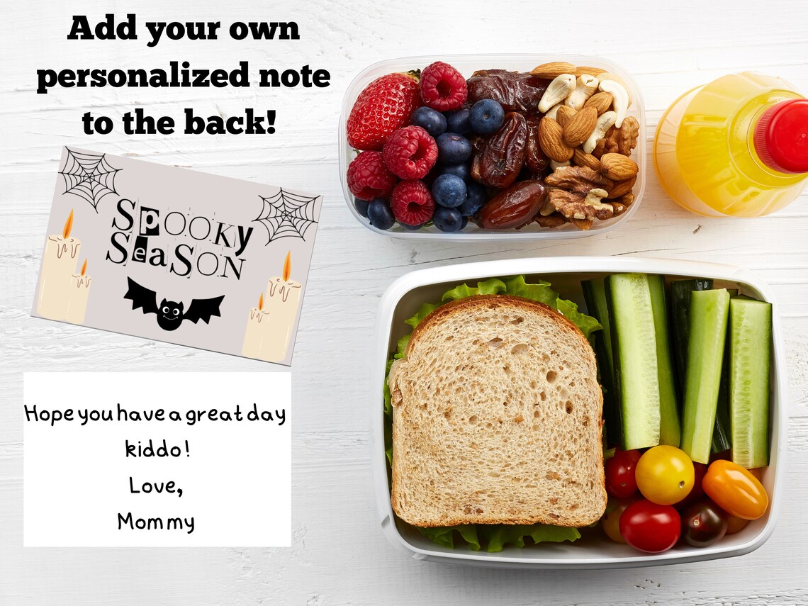 Printable Lunchbox Notes | Halloween | Lunch Box Notes | Lunch Notes ...