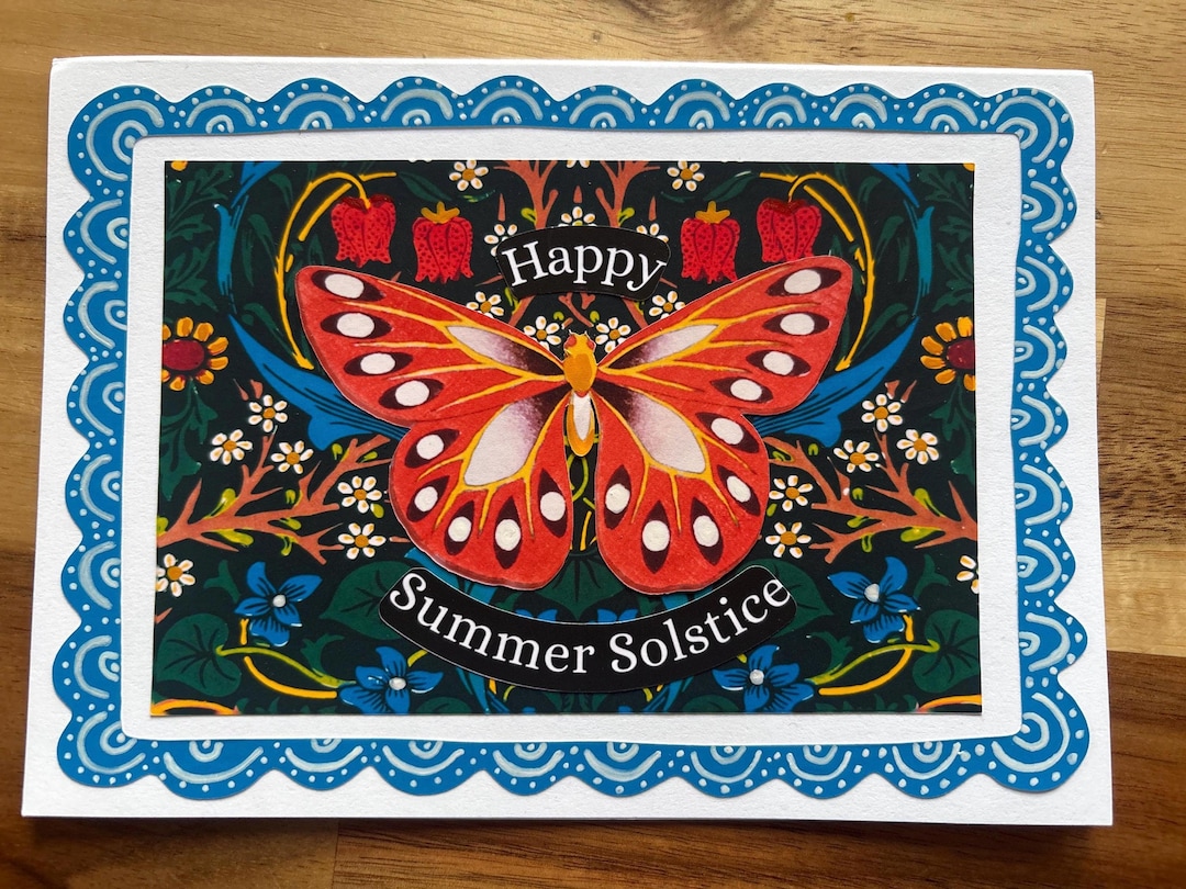 Happy Summer Solstice Greeting Card Handcrafted 5”x7” With Kraft ...