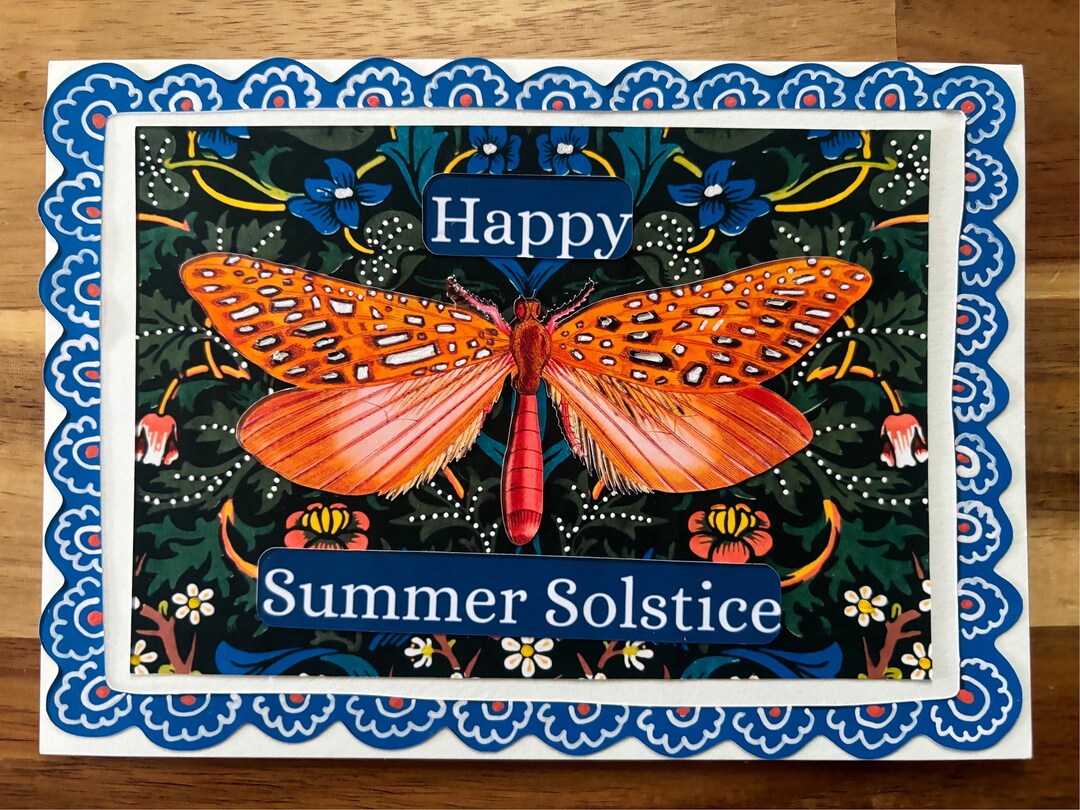 Happy Summer Solstice Greeting Card Handcrafted 5 X7 With Kraft ...